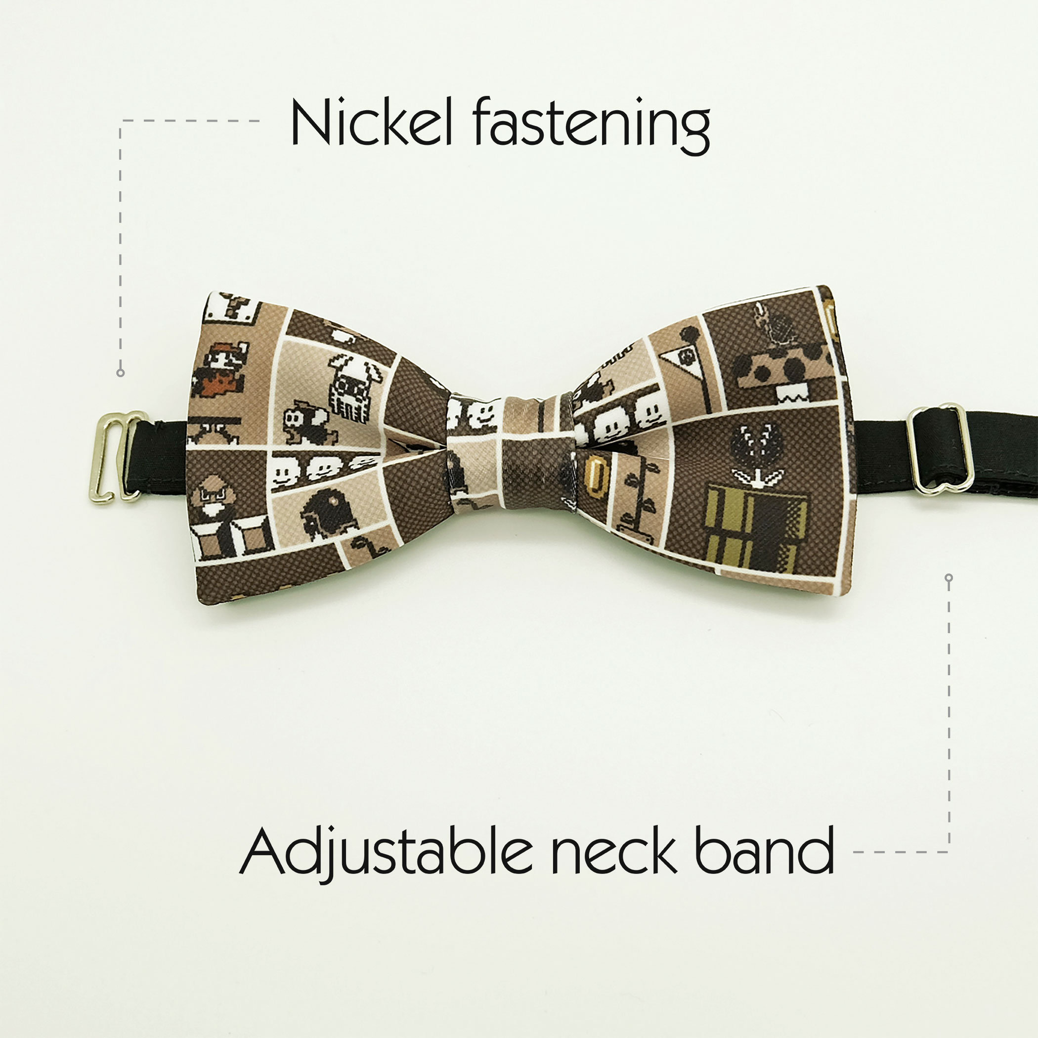 Super Mario Bow Tie, Video Game 8 Bit Pattern Bowtie, Geek Gift Idea - Etsy