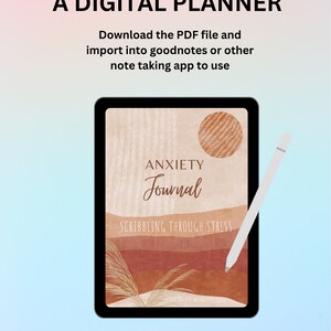 Anxiety Journal, Printable, Digital Journal, Mental Health Planner ...
