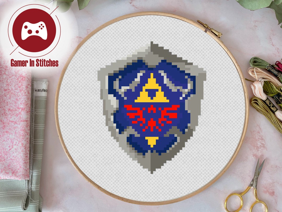 Legend of Zelda, Hylian Shield - Cross Stitch PDF Pattern, Digital ...