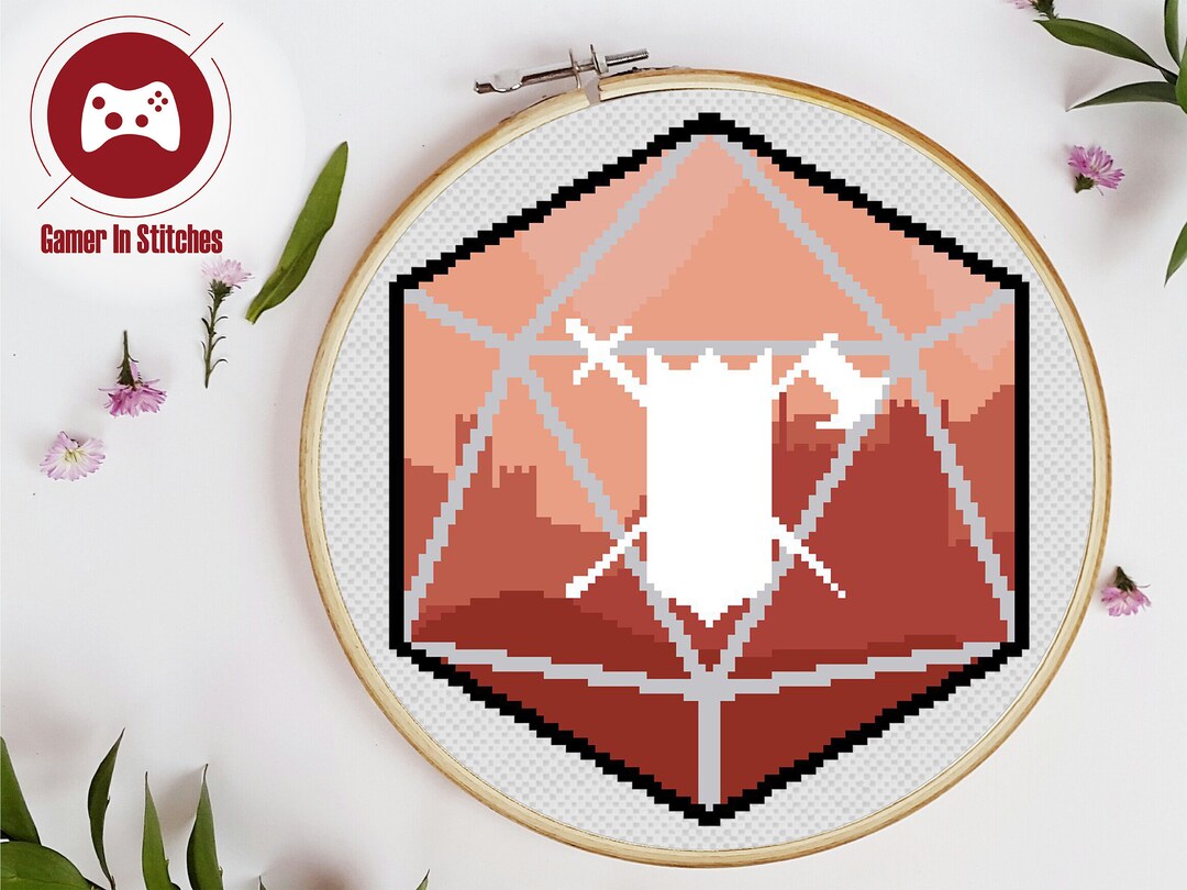 Fighter Dnd Class Symbol - Dungeons and Dragons - Cross Stitch PDF ...