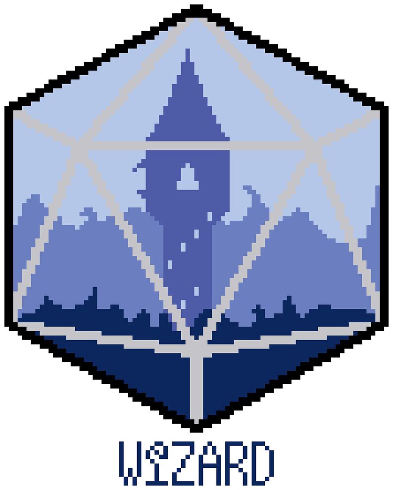 Wizard Dnd Class Symbol - Dungeons and Dragons - Cross Stitch PDF ...