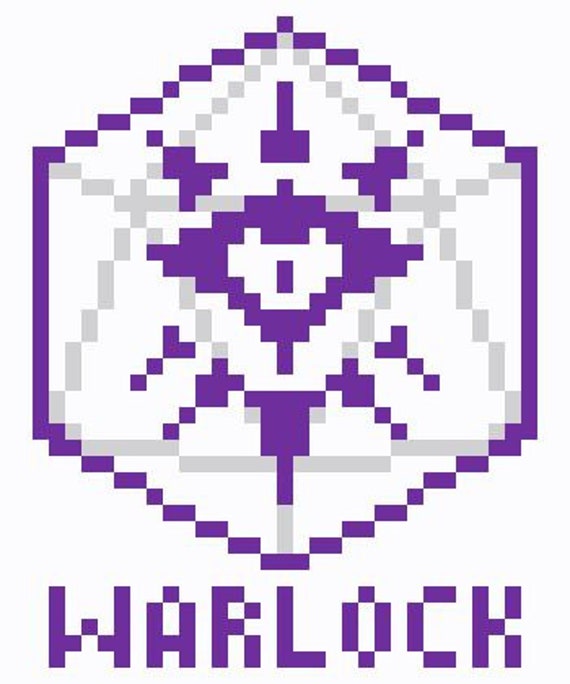 Warlock Class Symbol Dungeons and Dragons Digital Cross - Etsy