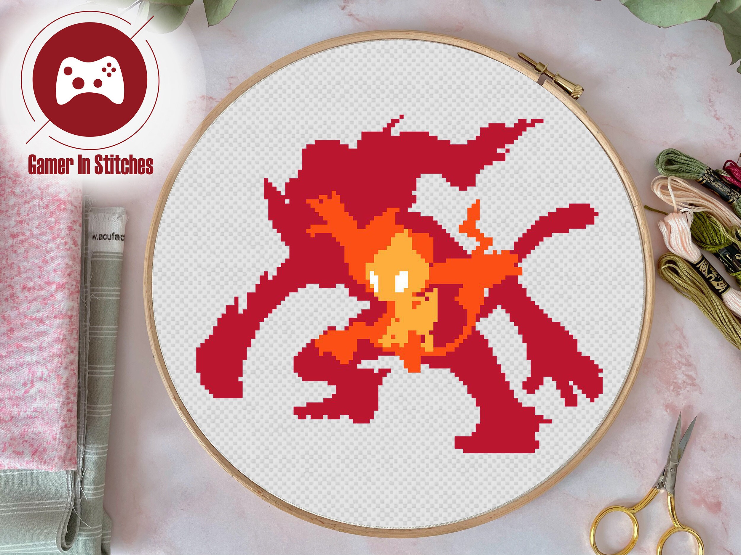 Chimchar Evolution Silhouette Cross Stitch PDF Pattern, Digital Design ...