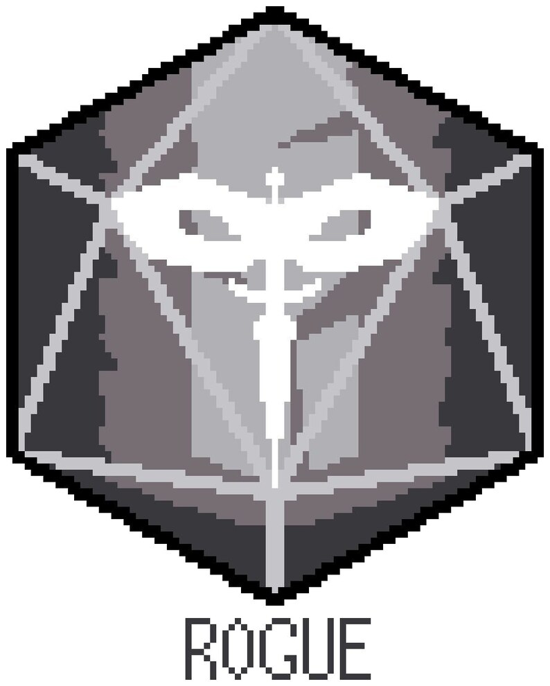 Rogue Dnd Class Symbol - Dungeons and Dragons - Cross Stitch PDF ...