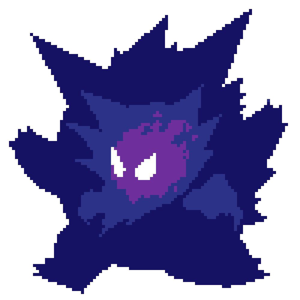 Gastly Evolution Silhouette - Cross Stitch PDF Pattern, Digital Design ...