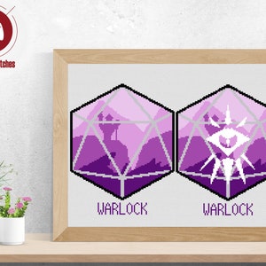 Warlock Dnd Class Symbol - Dungeons and Dragons - Cross Stitch PDF ...