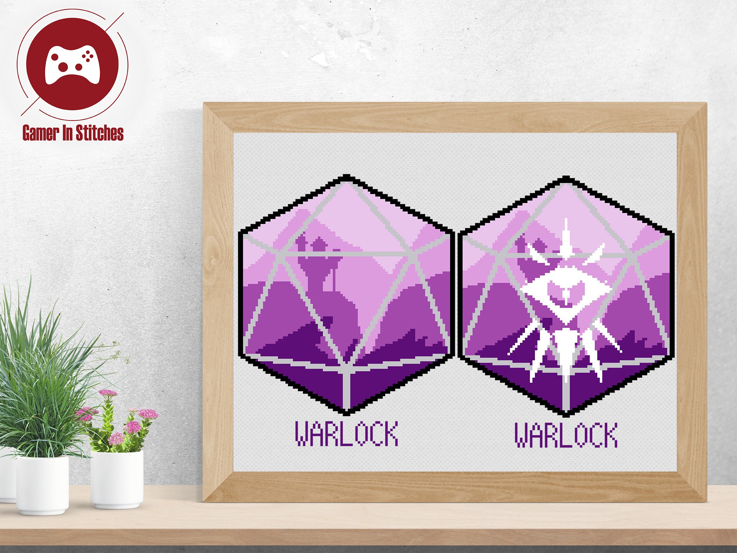 Warlock Dnd Class Symbol - Dungeons and Dragons - Cross Stitch PDF ...