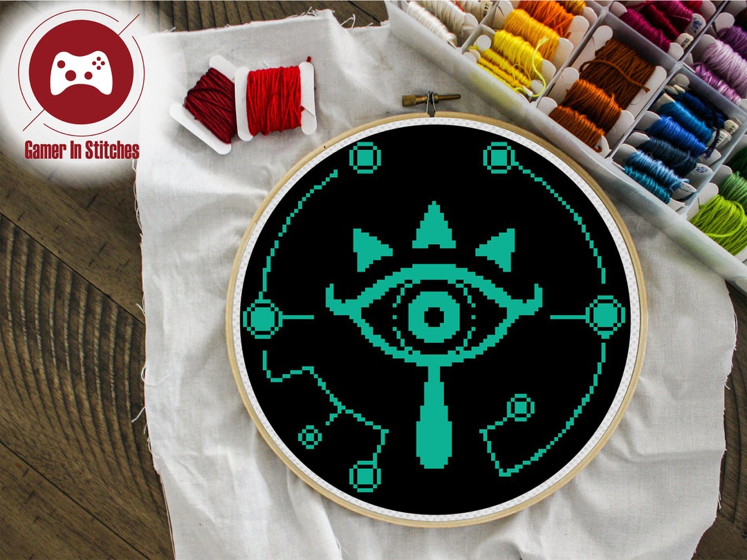 Sheikah Symbol, Legend of Zelda 100 X 100 Cross Stitch PDF Pattern ...