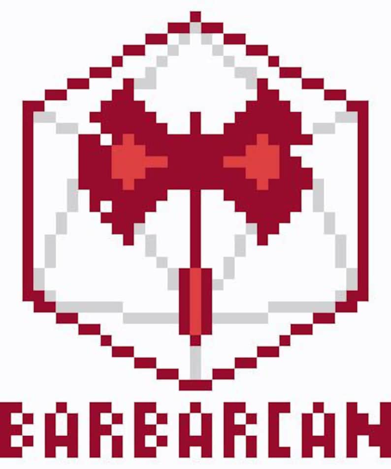Barbarian Class Symbol - Dungeons and Dragons - Cross Stitch PDF ...