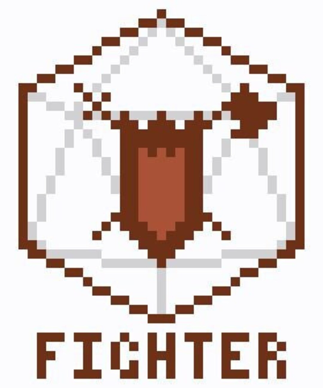 Fighter Class Symbol - Dungeons and Dragons - Cross Stitch PDF Pattern ...