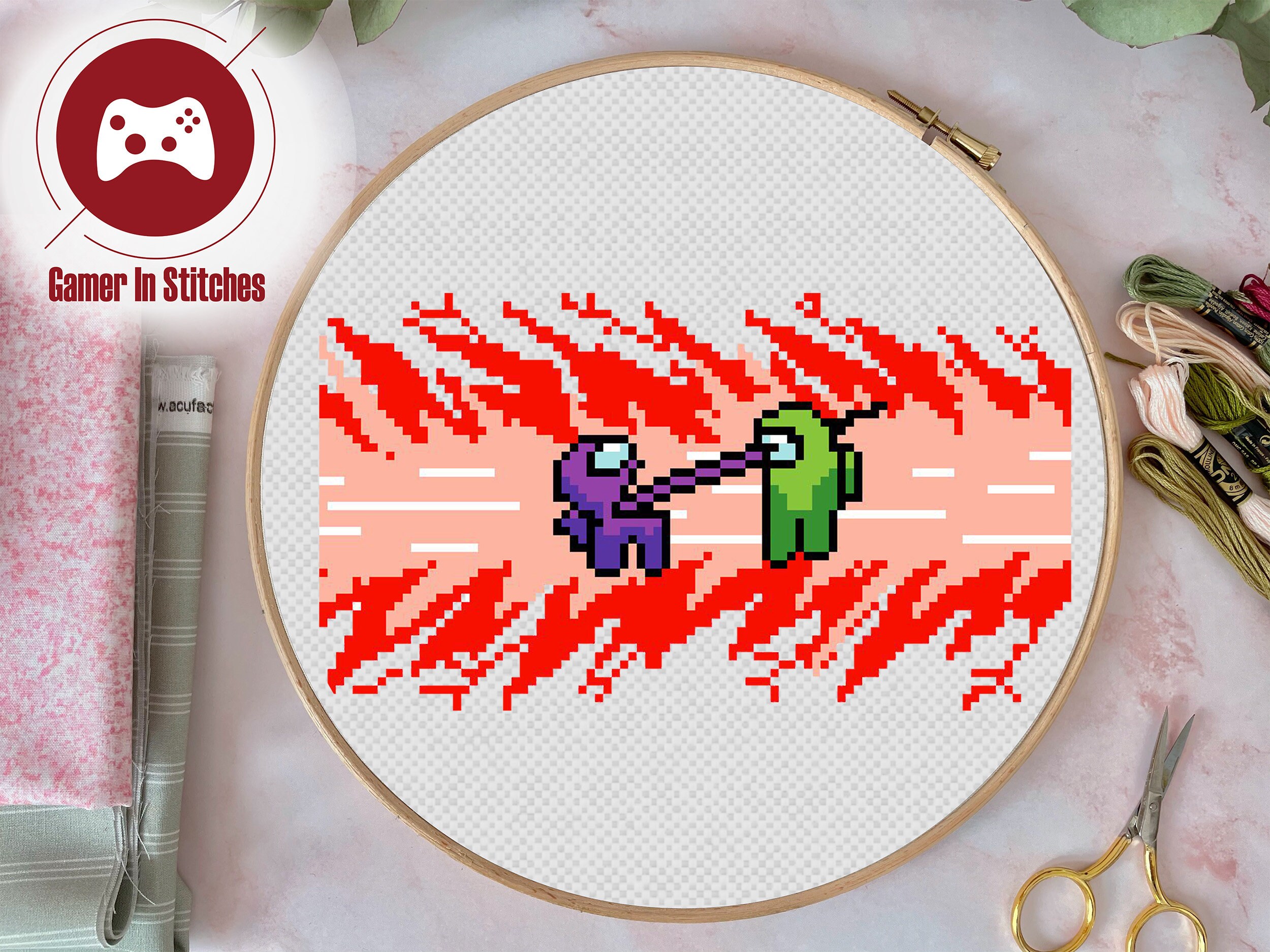 Among Us, Impalement - Cross Stitch PDF Pattern, Digital Design - Etsy