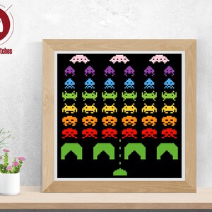 Space Invaders - Cross Stitch PDF Pattern, Digital Design - Etsy