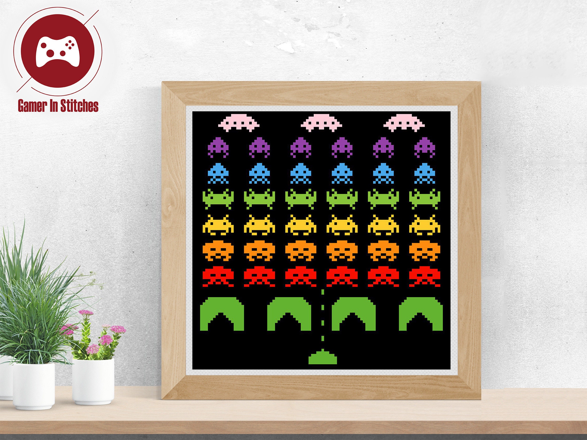 Space Invaders - Cross Stitch PDF Pattern, Digital Design - Etsy