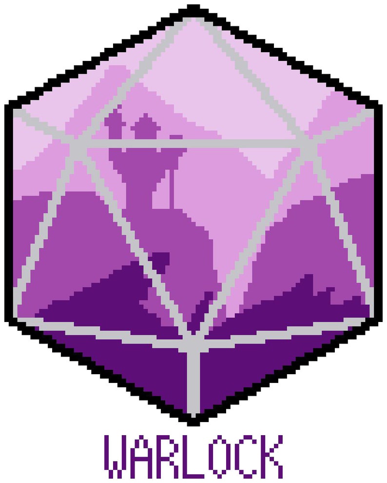 Warlock Dnd Class Symbol - Dungeons and Dragons - Cross Stitch PDF ...
