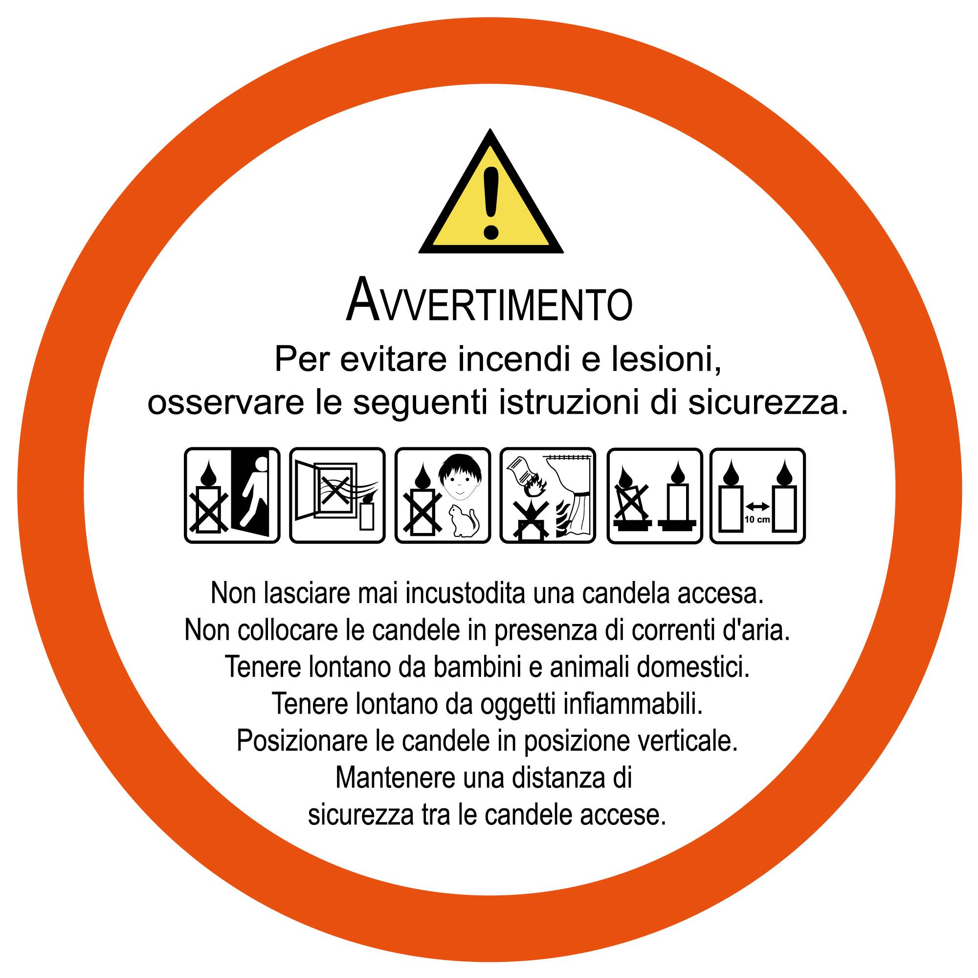 Italian Warning Labels for Candles | Scalable and Editable | Text in ...