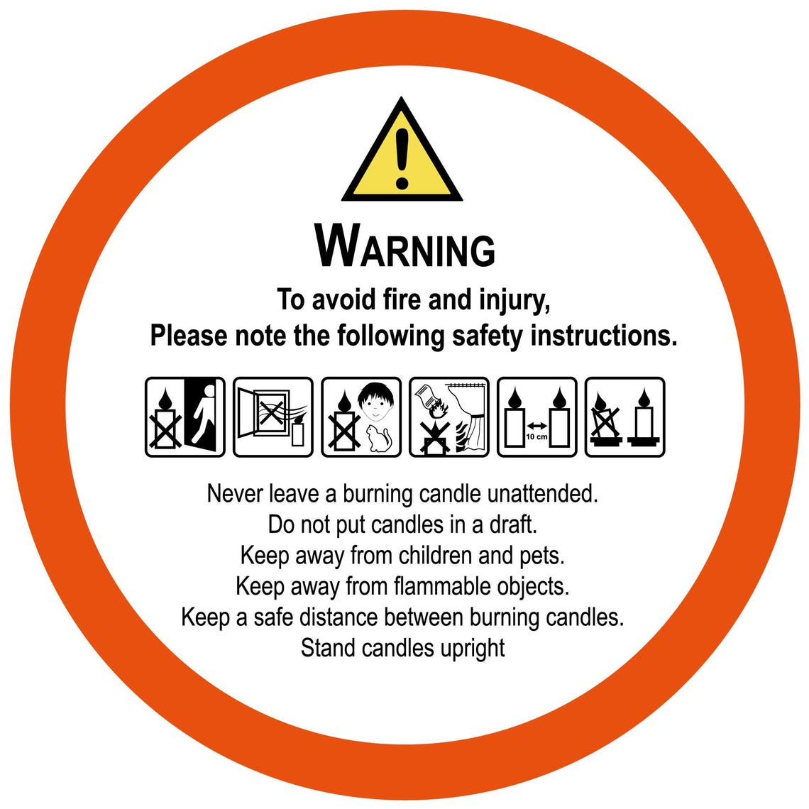 Warning Labels in Spanish and English for Candles | Scalable and ...