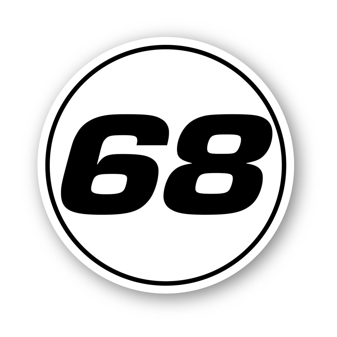 Racing Number Decals for Autocross- Custom Vinyl or Magnet Circle (set ...