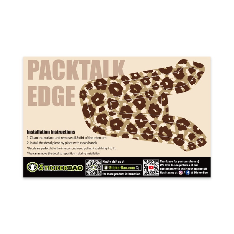 For Cardo Packtalk Edge Removable Skin Cover Sticker - Etsy