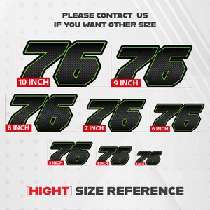 Custom Race Number Stickers, Carbon Fiber Style, MX, Car (3 Pieces) - Etsy
