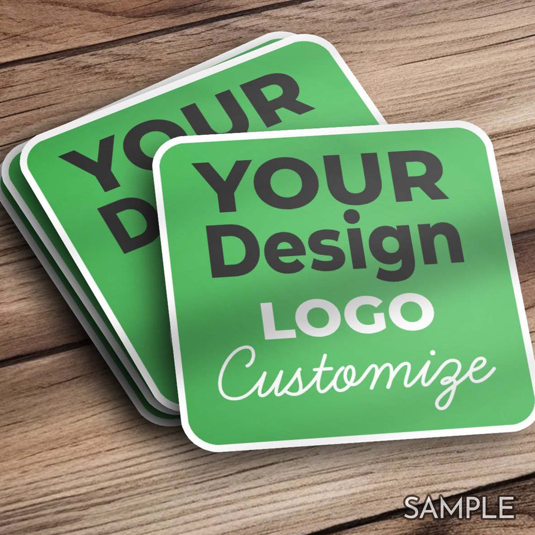 Square Custom Die Cut Sticker Labels Logo Stickers for - Etsy