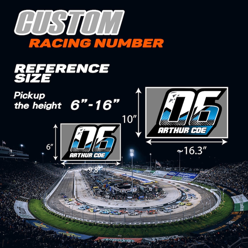 1 Piece Custom Autocross Car Racing Numbers Sticker Race Vinyl - Etsy