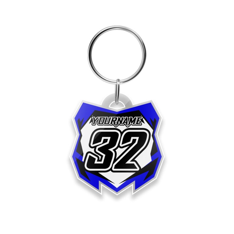 Custom Acrylic Number Plate Keychain: MX Dirt Bike, Motocross Racing - Etsy