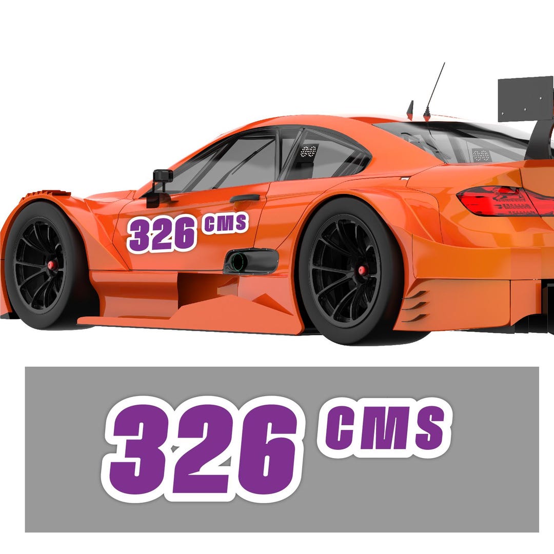 Custom SCCA Racing Number Decal – Car Autocross Sticker, Solid Color (2 ...