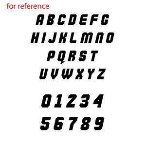 1 Piece Custom Autocross Decal Car Number Sticker Race Decal Letter ...