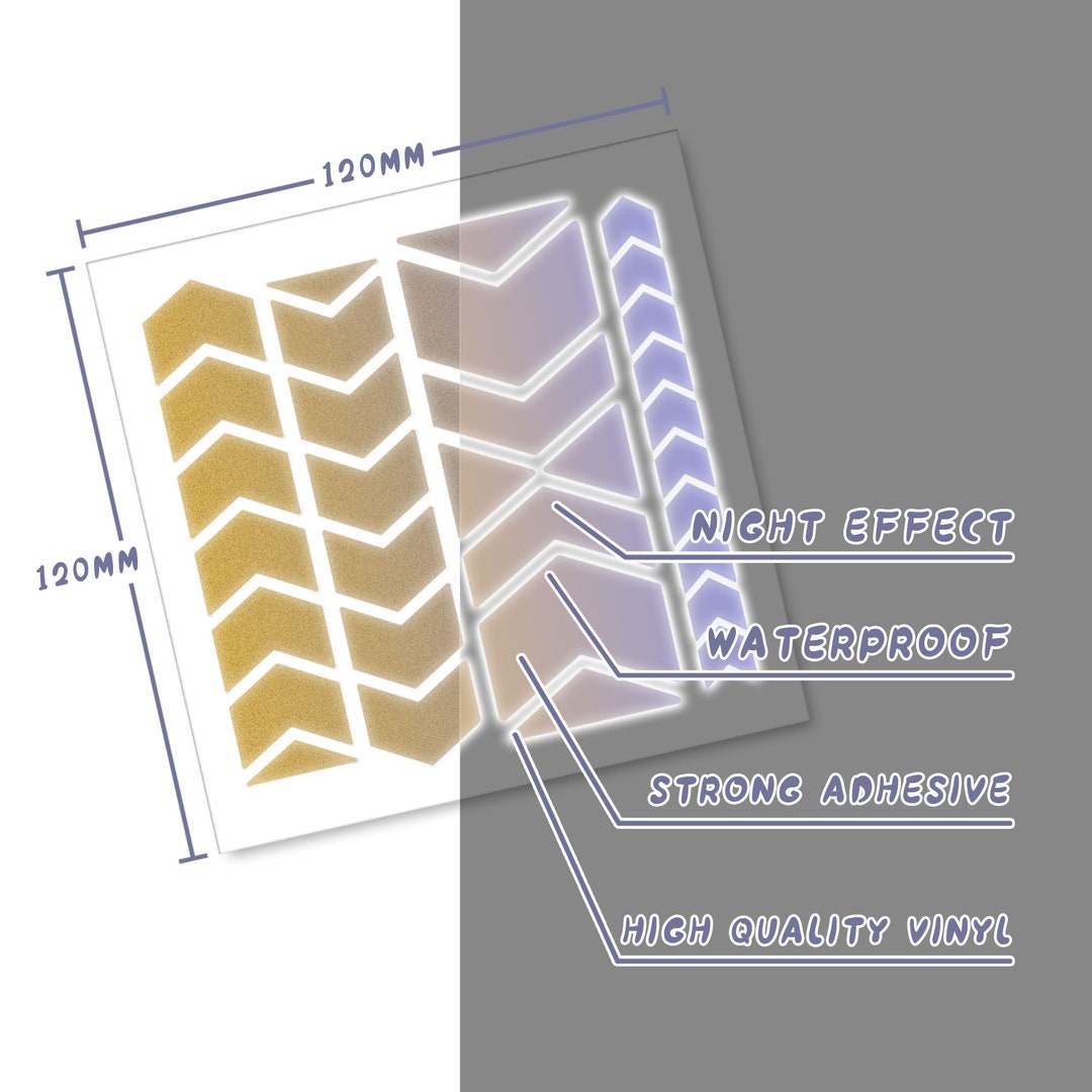 Reflective Bottom Sticker Bicycle Bike Helmet Skateboard Longboard ...