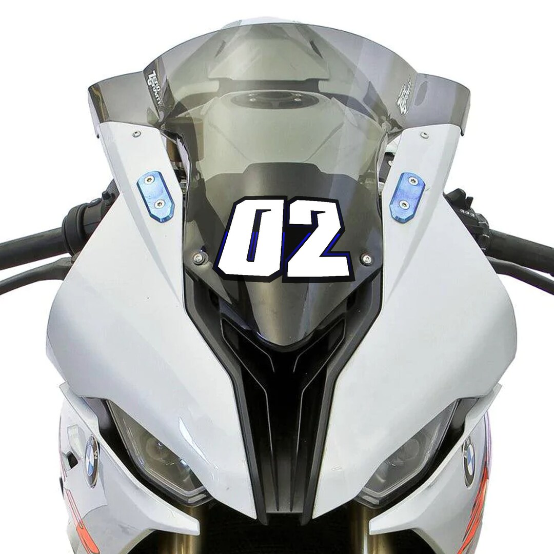 3pcs Custom Number Stickers Vinyl Racing Decals Track Day Dirt Bike T29 ...