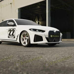 Racing Autocross Numbers Sticker Custom Name Vinyl Magnet Decal 2 ...