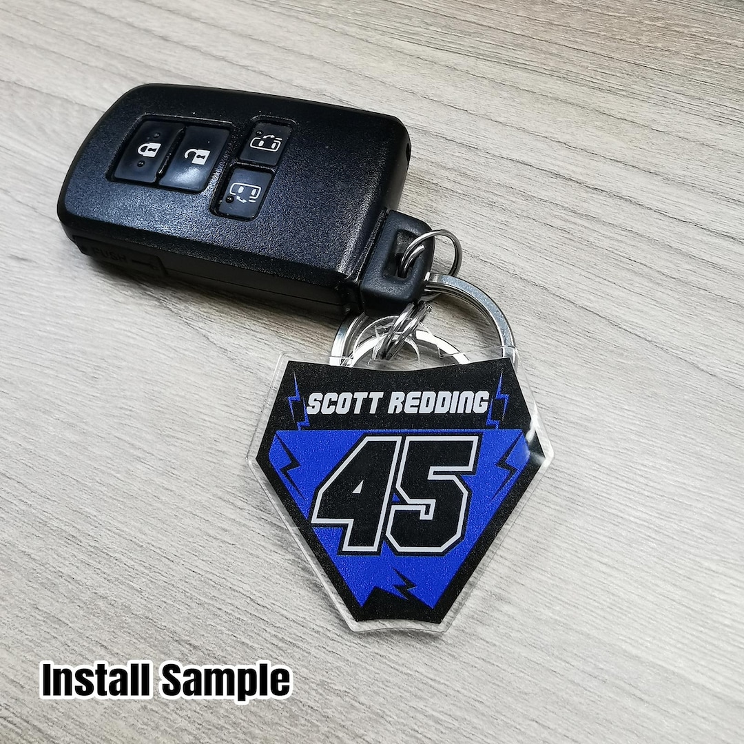 Personalized Custom MX Dirt Bike Keychains Motocross Mini Number Plate ...
