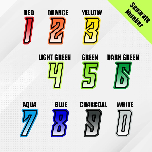 Vinyl Decals Number - Etsy