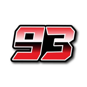 3pcs Custom Track Day Racing Number Decals Motocross MX Dirt Bike Vinyl ...