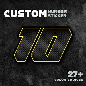 3pcs Motocross Racing Number Stickers Custom Track Day Vinyl Decals Car ...