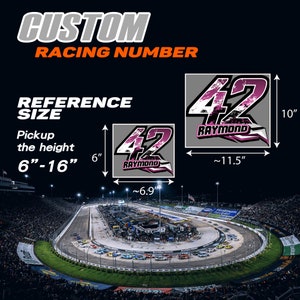 Custom Race Car Number Decal - Autocross Vinyl Sticker - Etsy