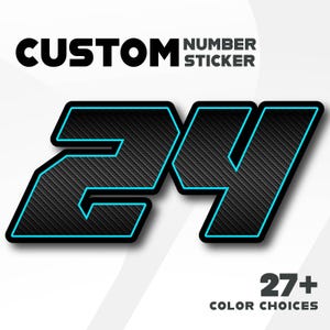 3pcs Motocross Racing Number Stickers Custom Track Day Vinyl Decals Car ...