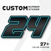 Custom Race Number Stickers, Carbon Fiber Style, MX, Car (3 Pieces) - Etsy