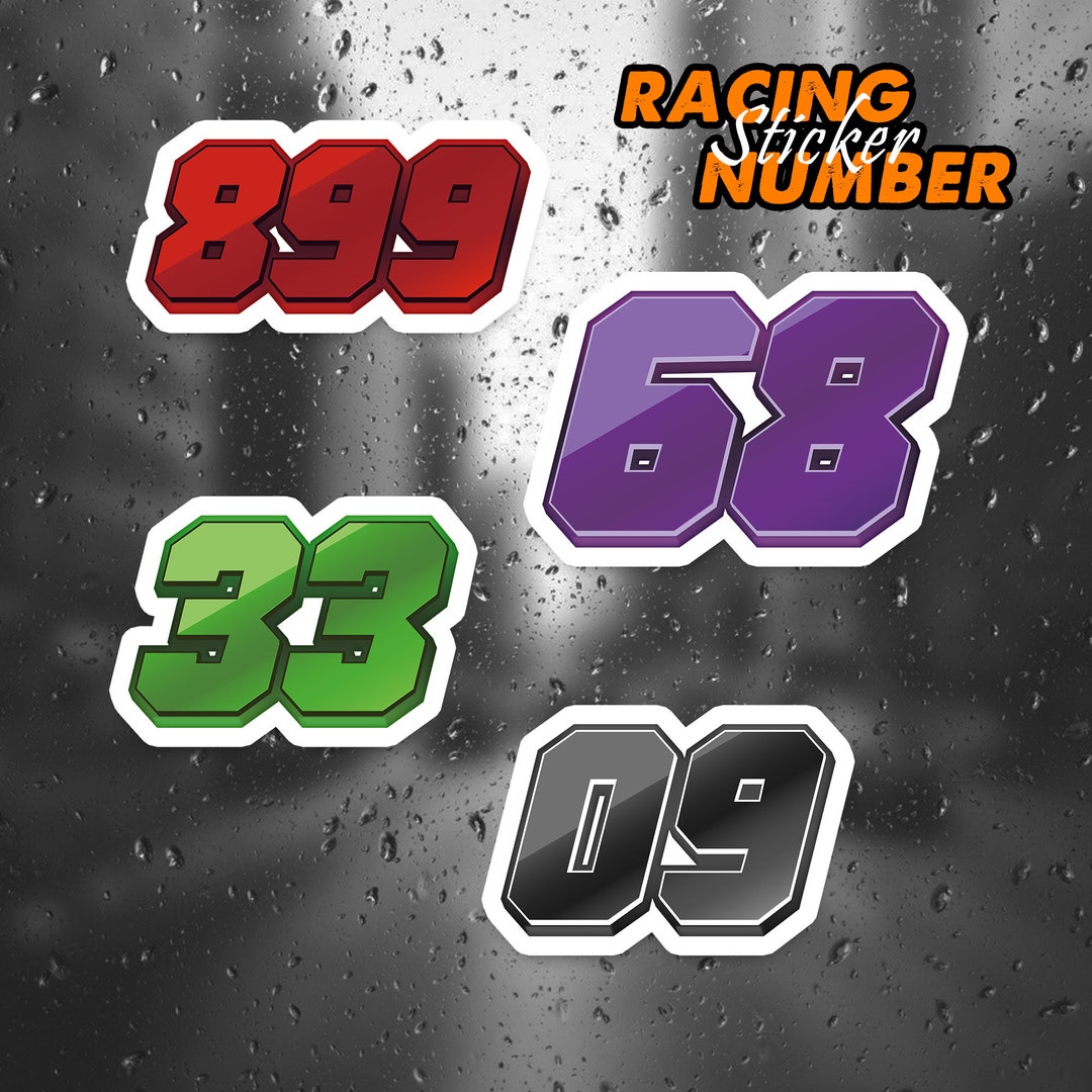 Motorcycle Racing Number Stickers 1pc Custom Car Decals (width Be ...