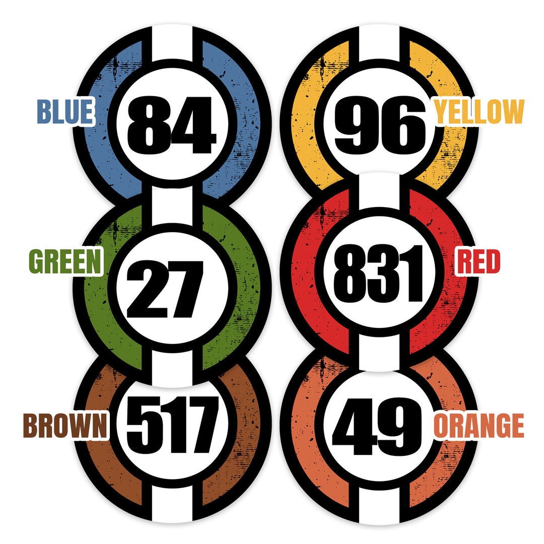Custom Racing Car Numbers Sticker Retro Autocross Magnet Vinyl Decal 2 ...