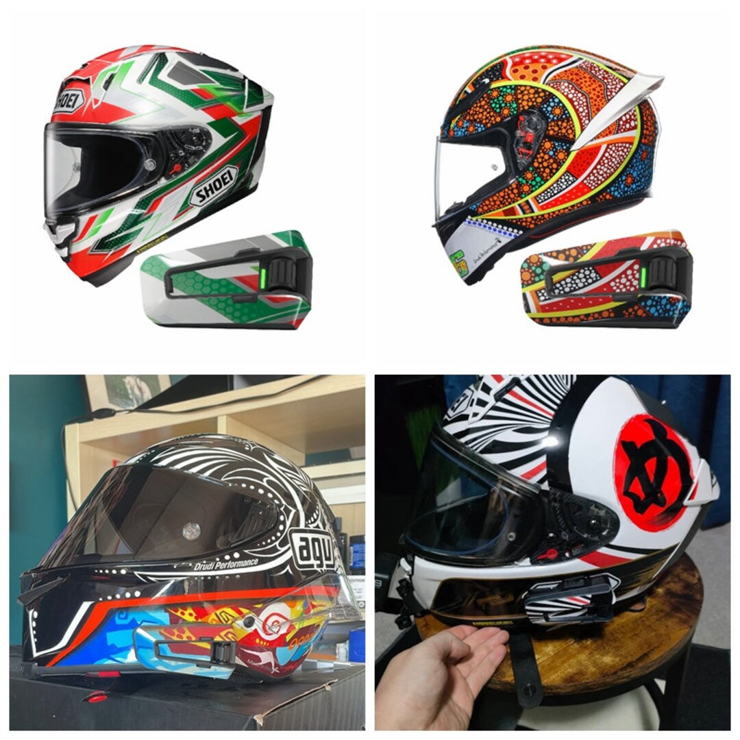 For CARDO Packtalk Edge Neo Wrap Skin Sticker Match Helmet Pattern ...