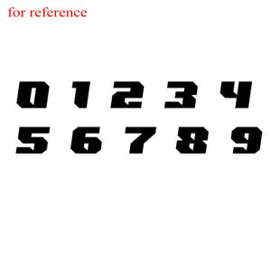 3pcs Motocross Racing Number Stickers Custom Track Day Vinyl Decals Car ...