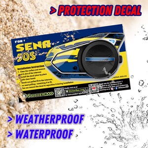 For SENA 50S Cover Skin Sticker Protection Decal Removable Carbon Fiber ...