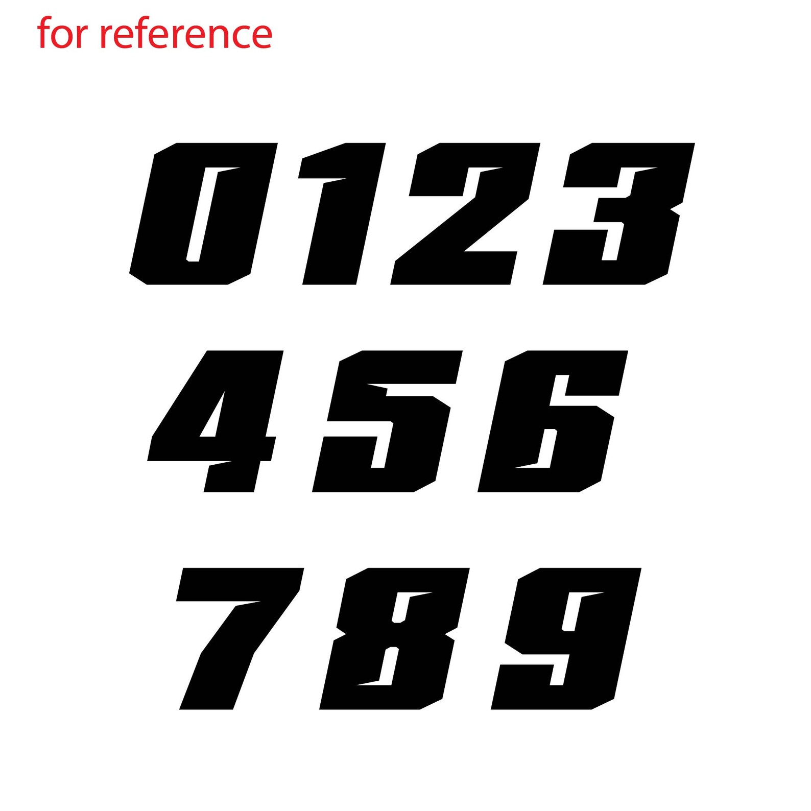 Custom Racing Number Decals - Track Day Dirt Bike Stickers (1 Piece) - Etsy