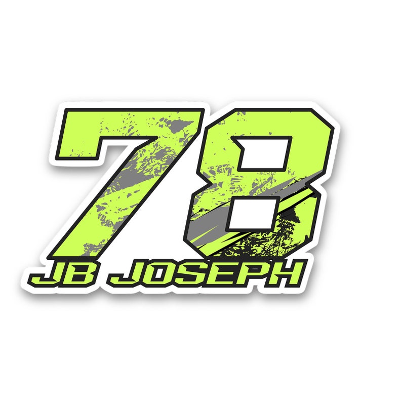 Custom Racing Number Decals - Autocross Car Door Stickers (set of 2) - Etsy