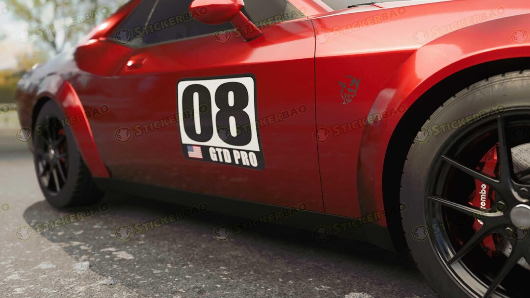 Customizable Racing Number Decal, Magnet, or Sticker (set of 2) - Etsy