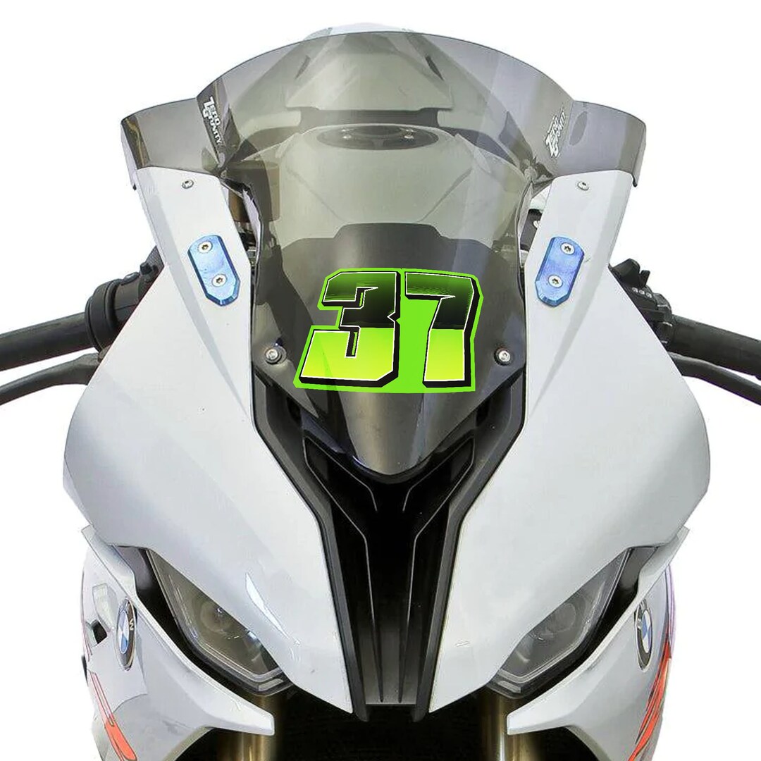 3 Pieces Custom Number Stickers Vinyl Racing Decals Track Day Motocross ...