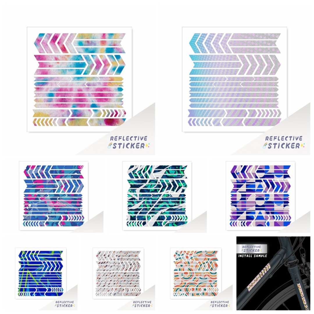 Reflective Bottom Sticker Bicycle Bike Helmet Skateboard Longboard ...