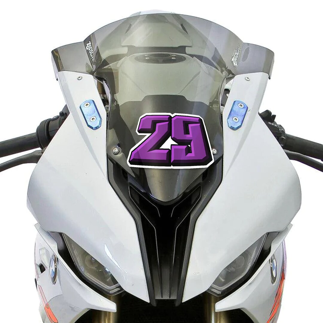 3 Pieces Custom Number Stickers Vinyl Racing Decals Track Day Dirt Bike ...