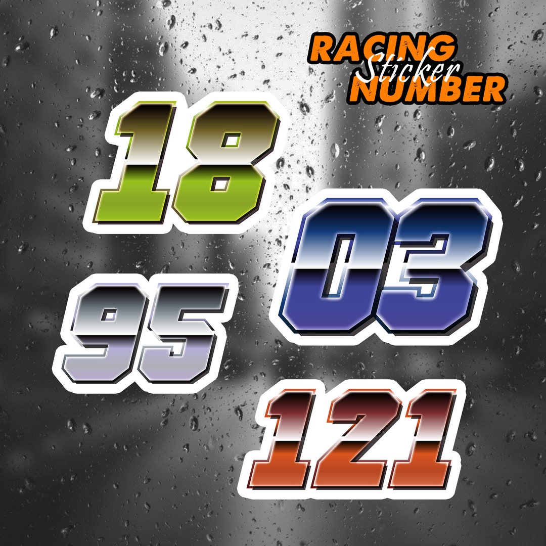 Racing Number Stickers 1 Pc Custom DIY Motorcycle for Suzuki Yamaha ...